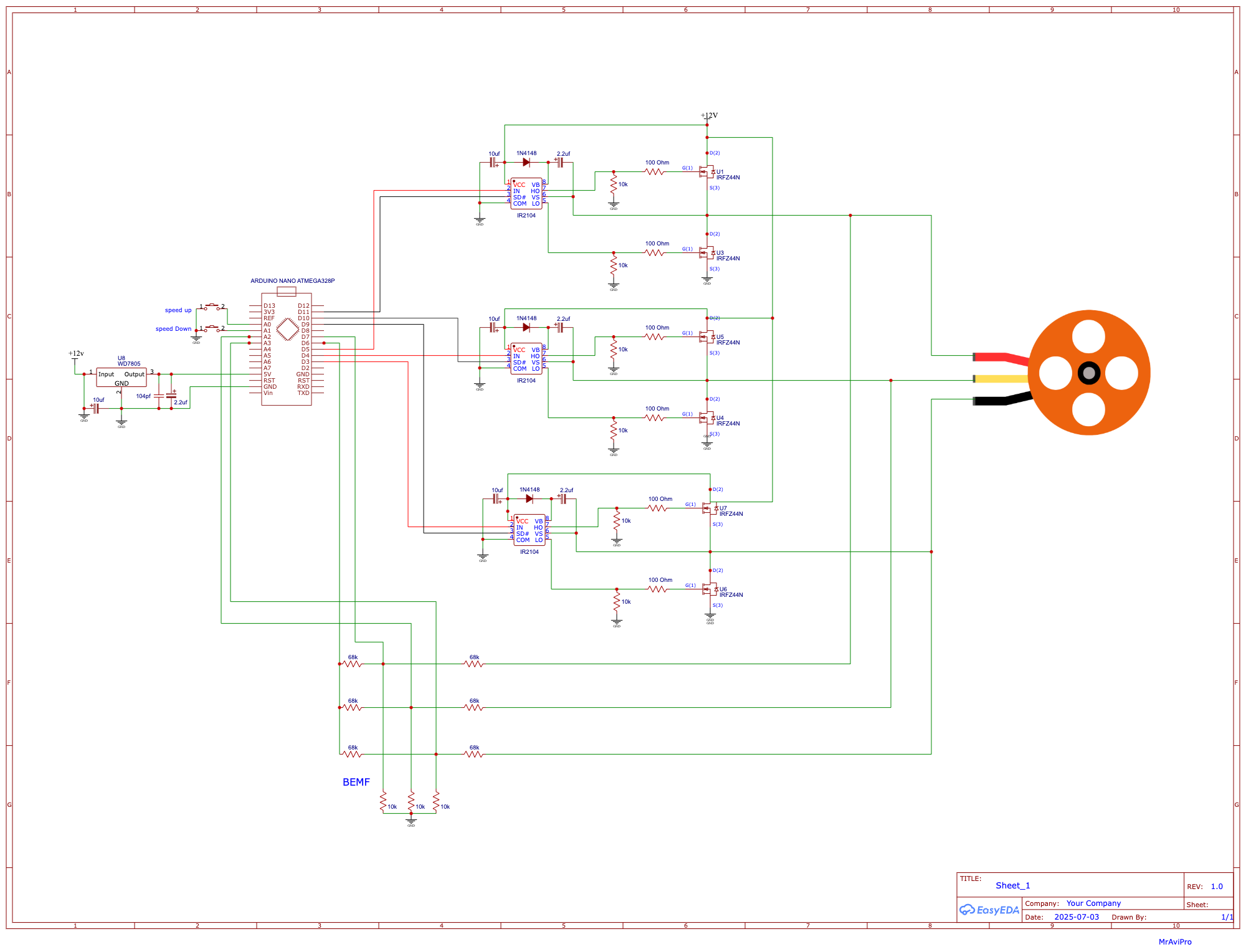 How To Make A High-Speed 40a BLDC Motor Speed Controller Without Sensor ...